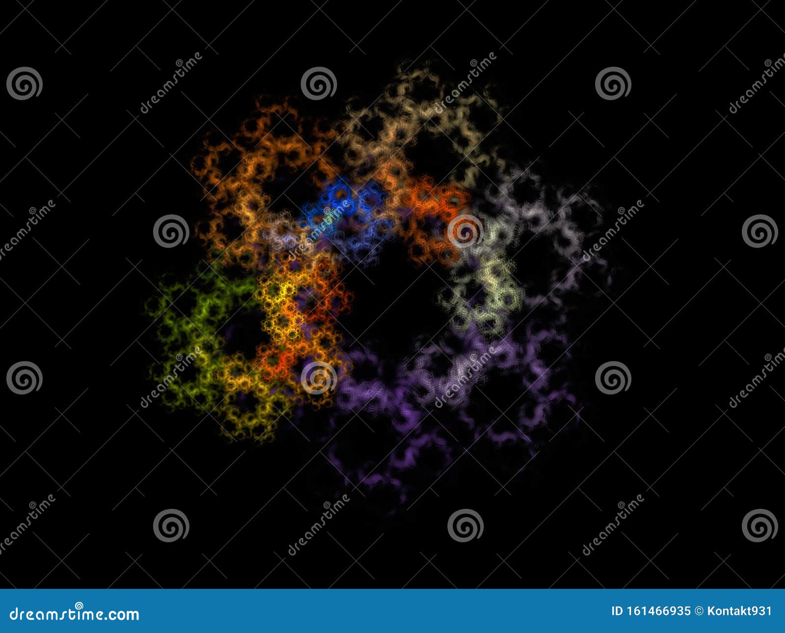 Surreal Futuristic Digital 3d Design Art Abstract Background Fractal ...