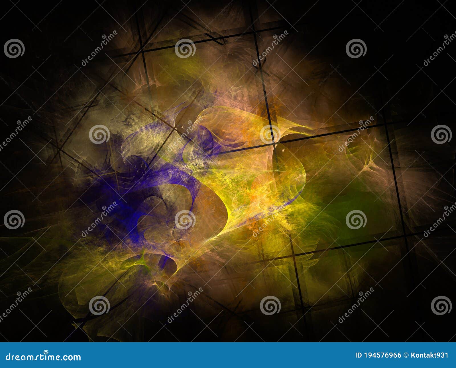 Surreal Futuristic Digital 3d Design Art Abstract Background Fractal ...