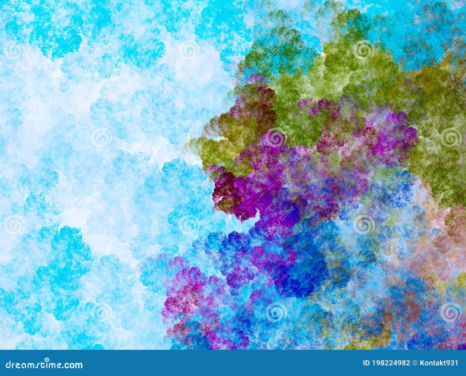 Surreal Futuristic Digital 3d Design Art Abstract Background Fractal ...