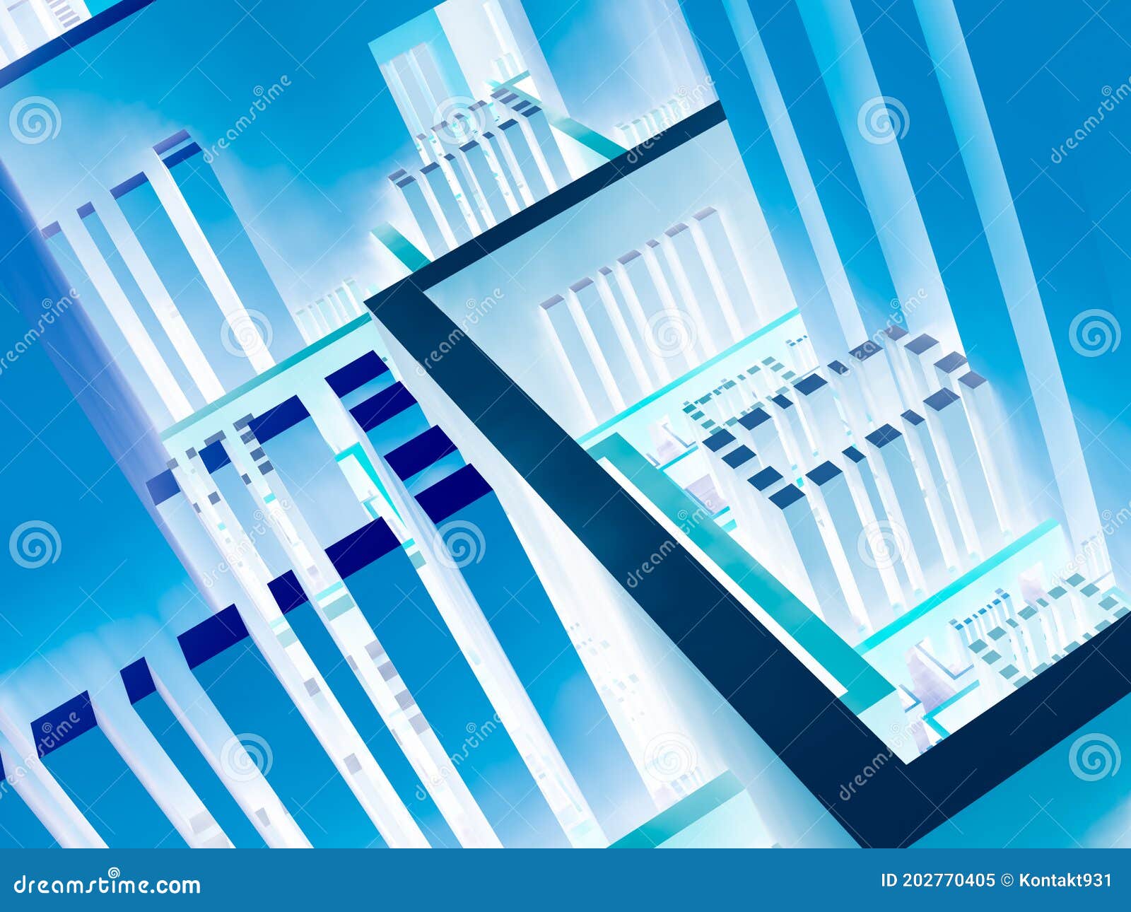 Surreal Futuristic Digital 3d Design Art Abstract Background Fractal ...