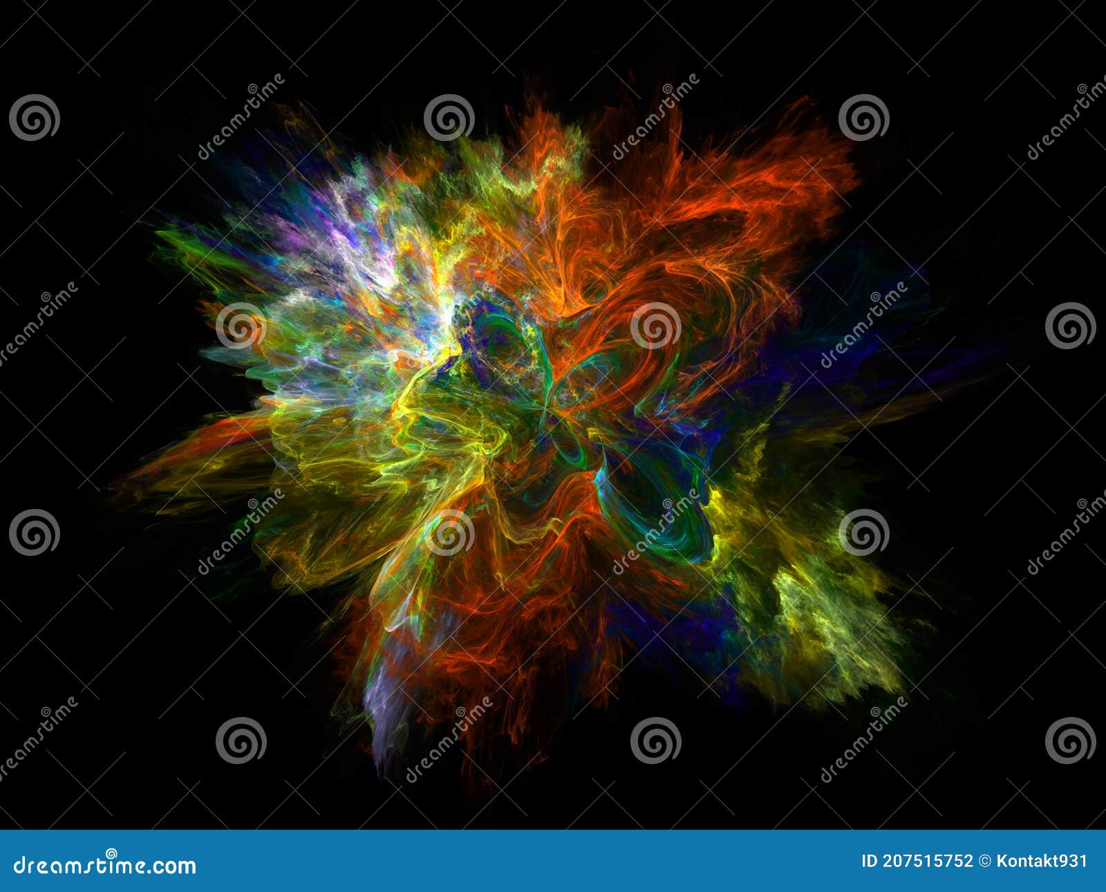 Surreal Futuristic Digital 3d Design Art Abstract Background Fractal ...