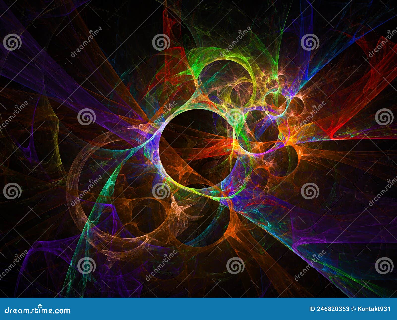 Surreal Futuristic Digital 3d Design Art Abstract Background Fractal ...