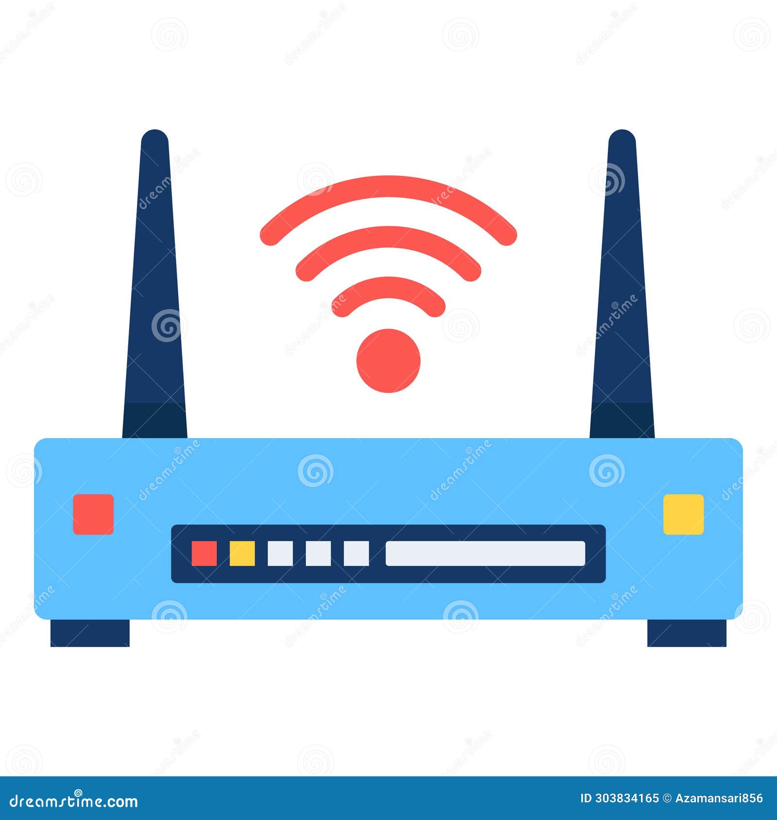 Take a Look at this Visually Appealing Wifi Router Vector in Flat Style ...