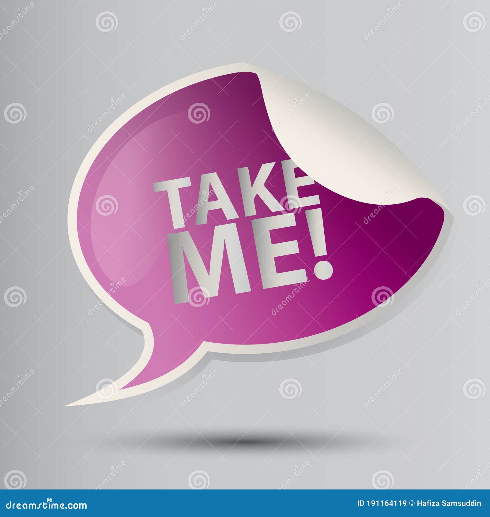 Take Me Sign. Vector Illustration Decorative Design Stock Vector ...