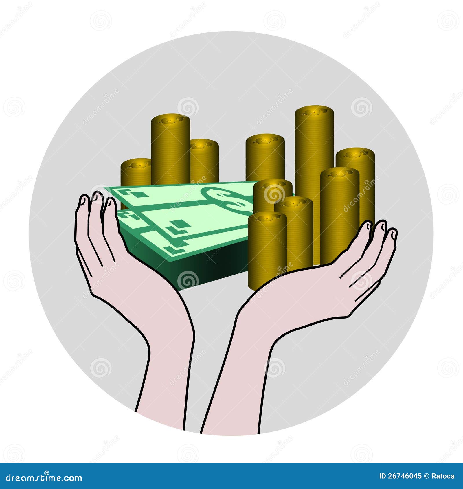 Take Money stock vector. Illustration of cash, rich, power - 26746045