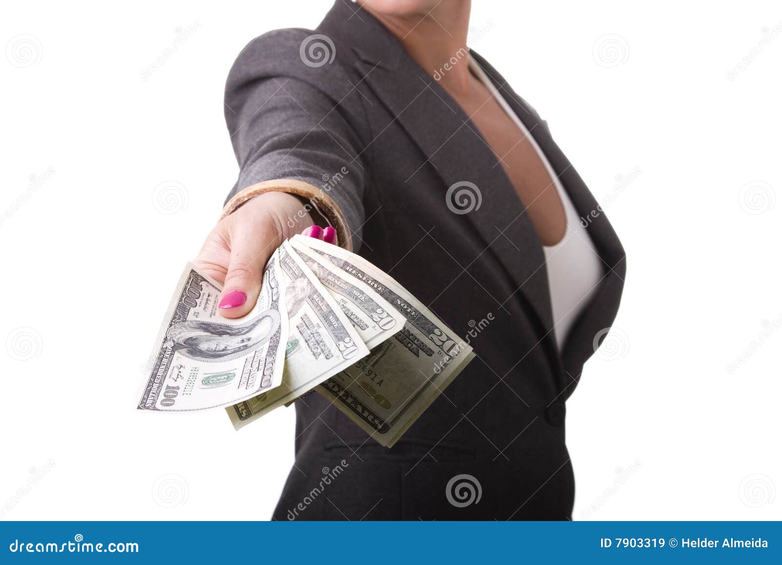 Take the money stock image. Image of female, gorgeous - 7903319