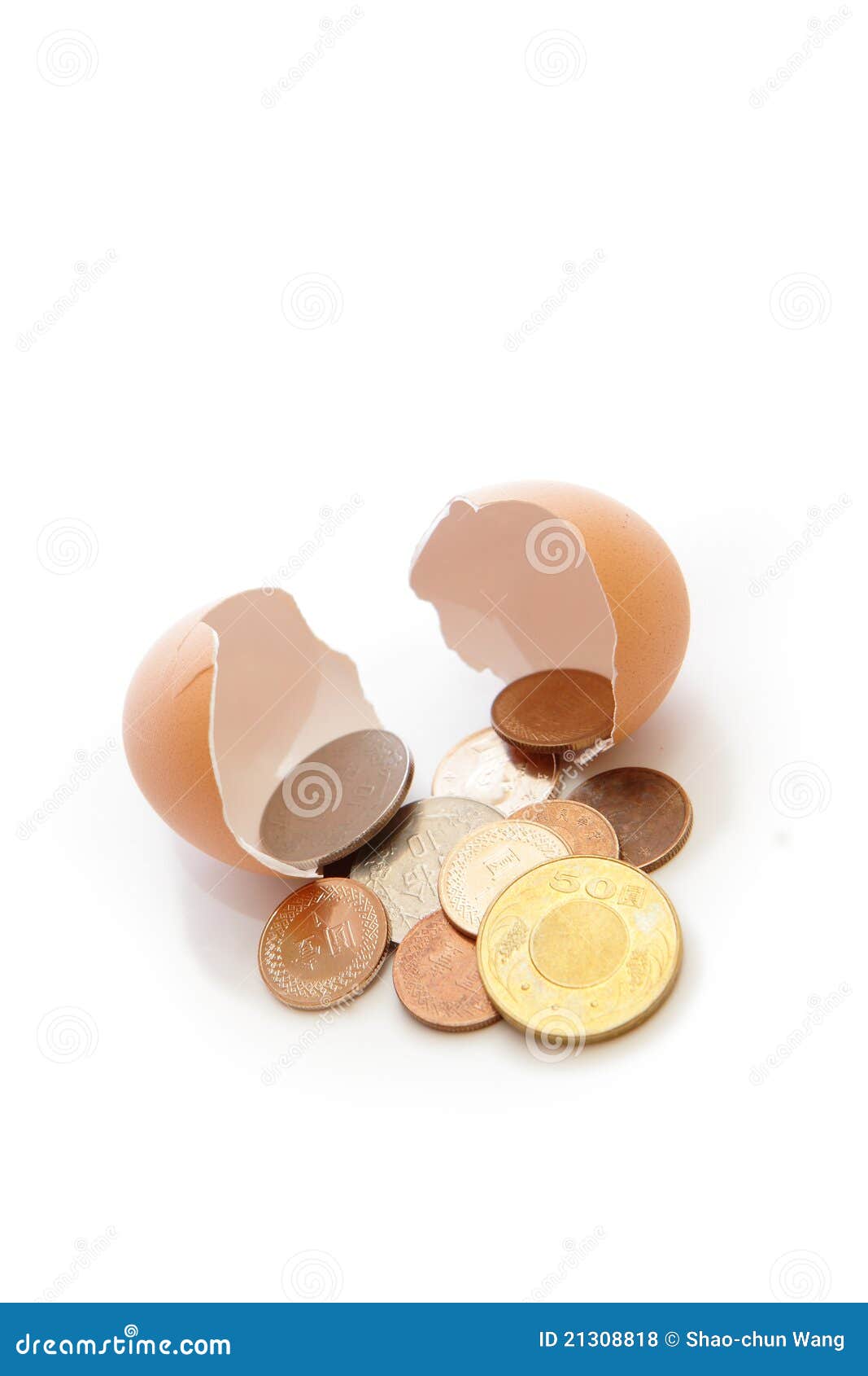 Take money from egg shell stock photo. Image of hold - 21308818