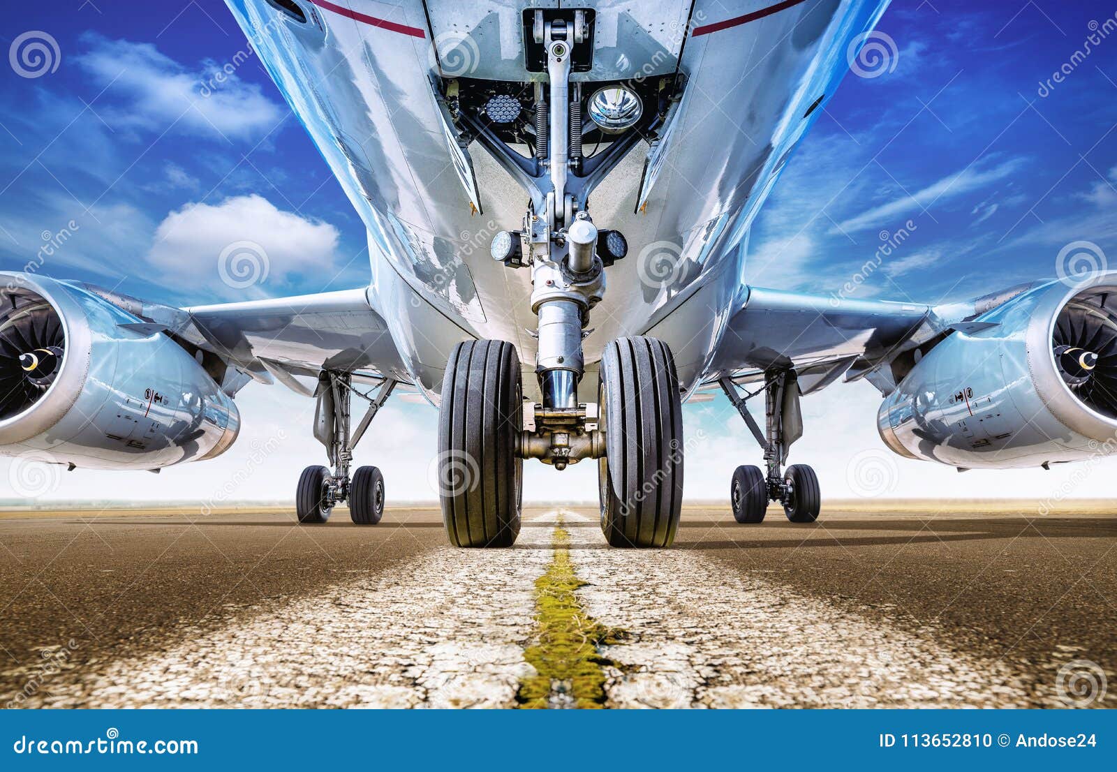 Take off stock photo. Image of aviation, gear, runway - 113652810