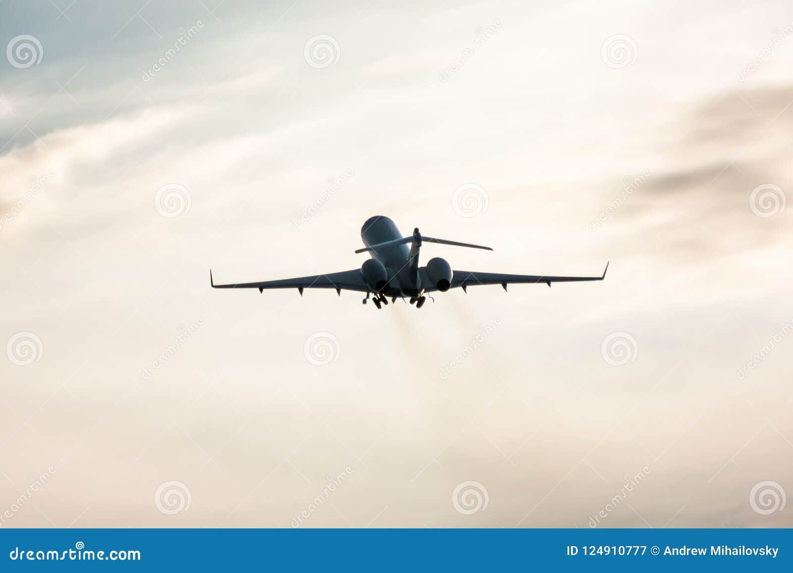 Take-off business jet stock image. Image of engine, fuselage - 124910777