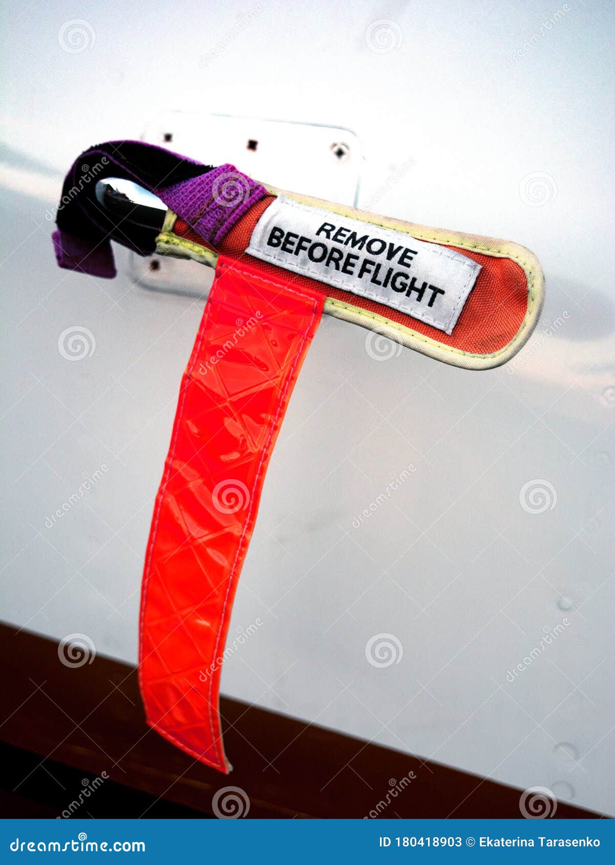 Remove Before Flight Safety Warning Ribbon On The Windscreen Of A ...
