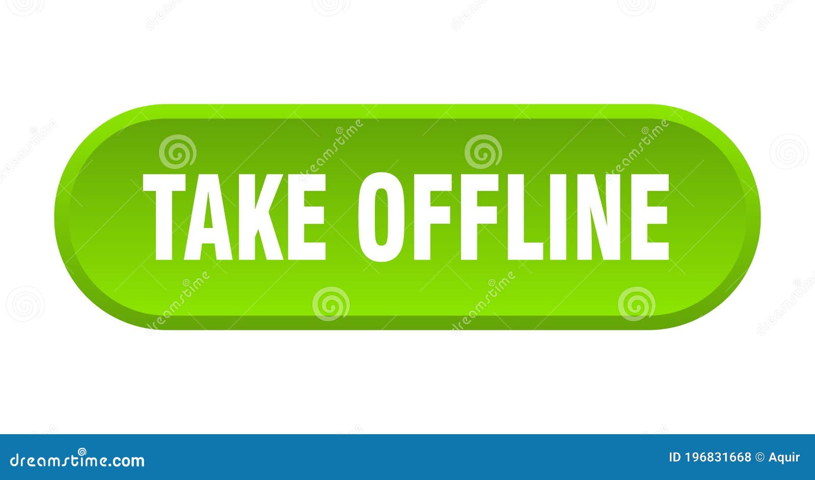 Take offline button stock vector. Illustration of flat - 196831668
