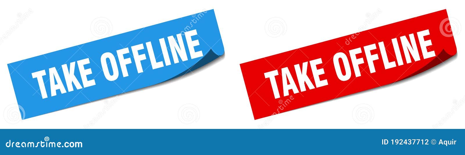 Take Offline Sticker. Take Offline Sign Set Stock Vector - Illustration ...