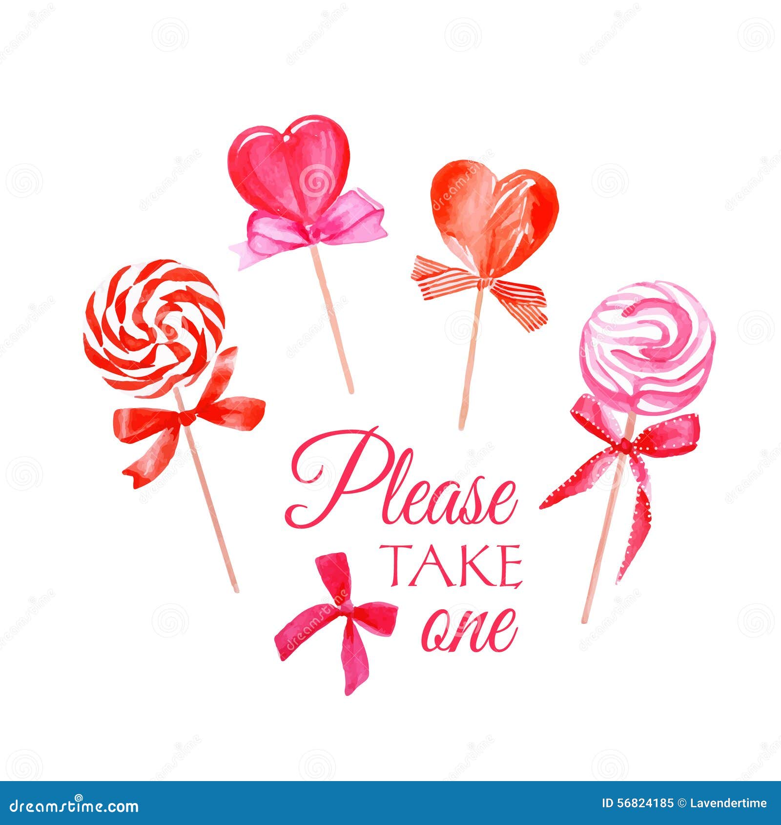 Take One Candy Watercolor Vector Elements Stock Vector - Illustration ...