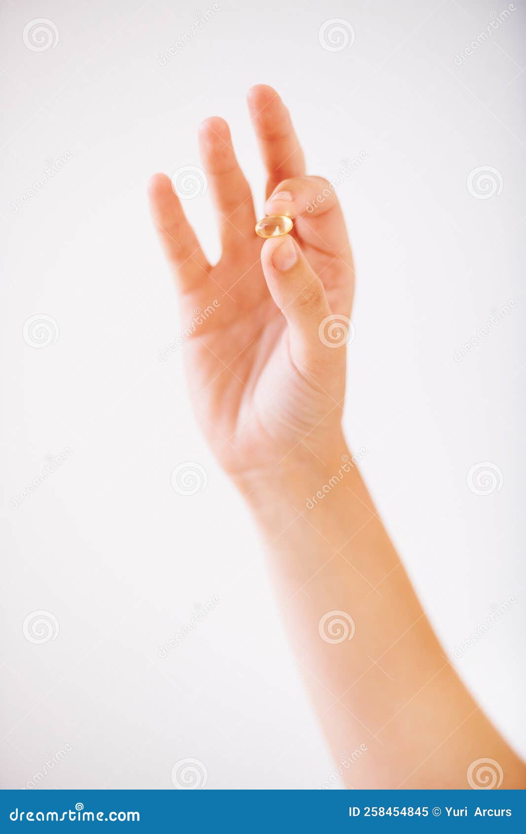 Take One Pill Every Day. Cropped Image of a Womans Hand Holding a ...