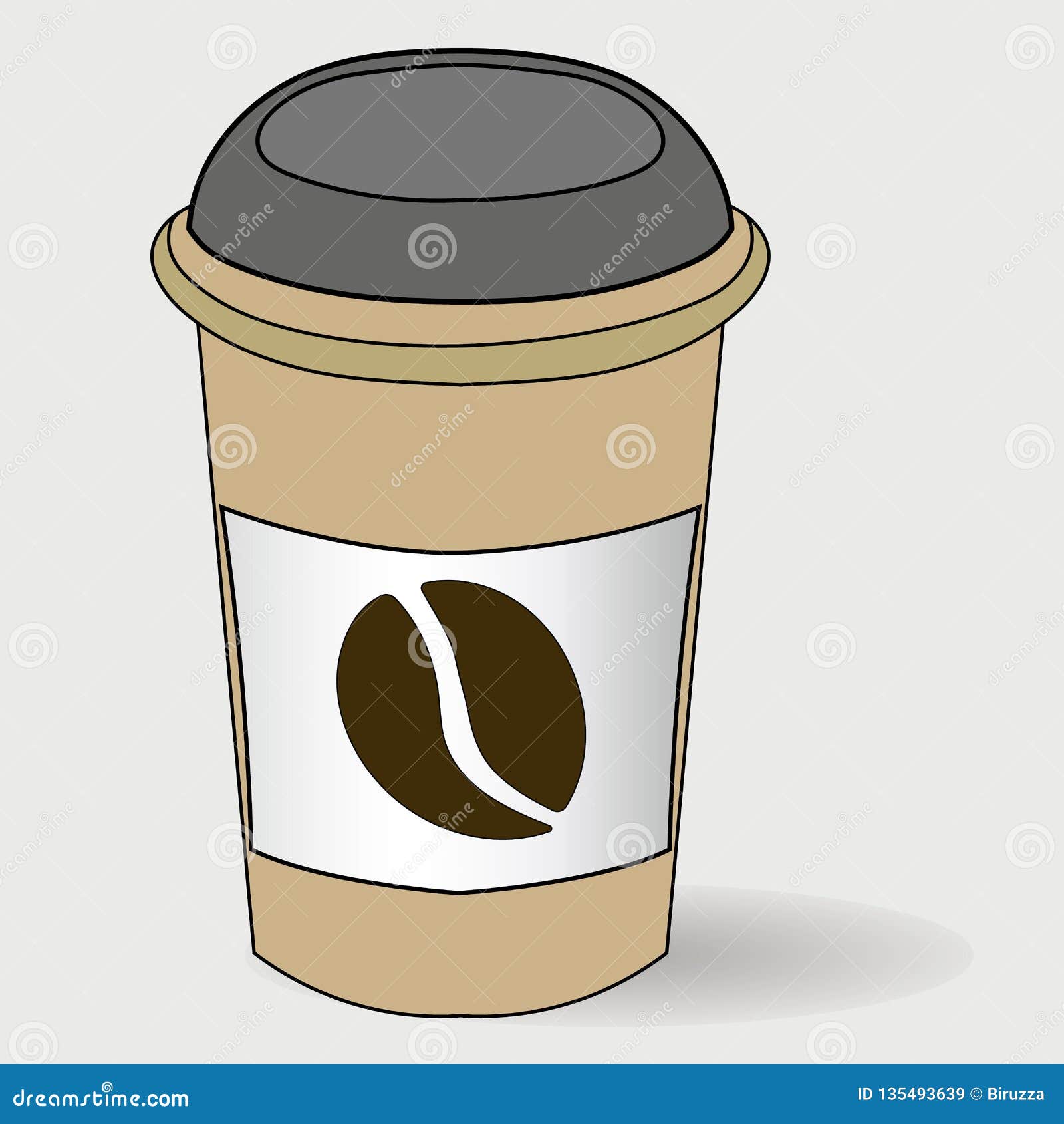 Coffee And Carton Of Milk With Cow. Cup Of Tea With Milk. Drink ...