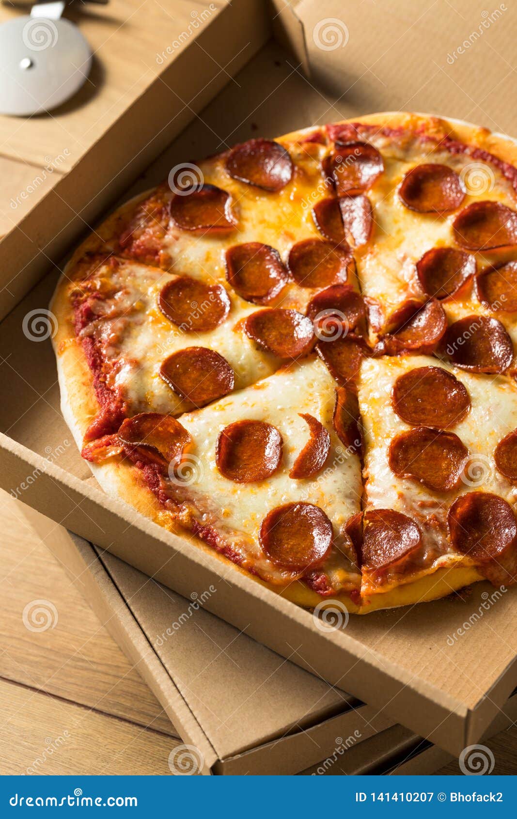 Take Out Pizza in a Box stock image. Image of mozzarella - 141410207