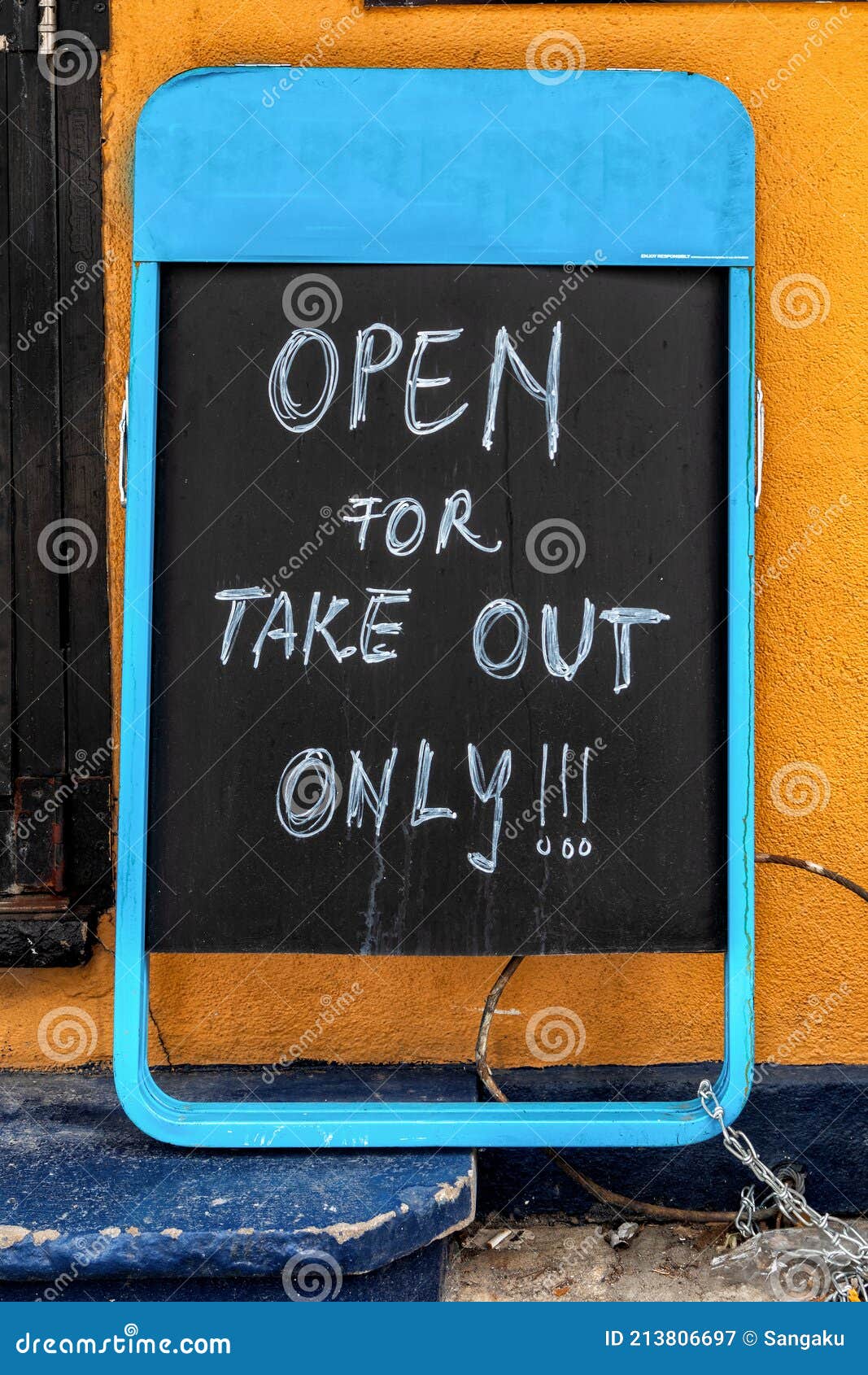 Take Out only Sign - NYC - Coronavirus Stock Image - Image of events ...