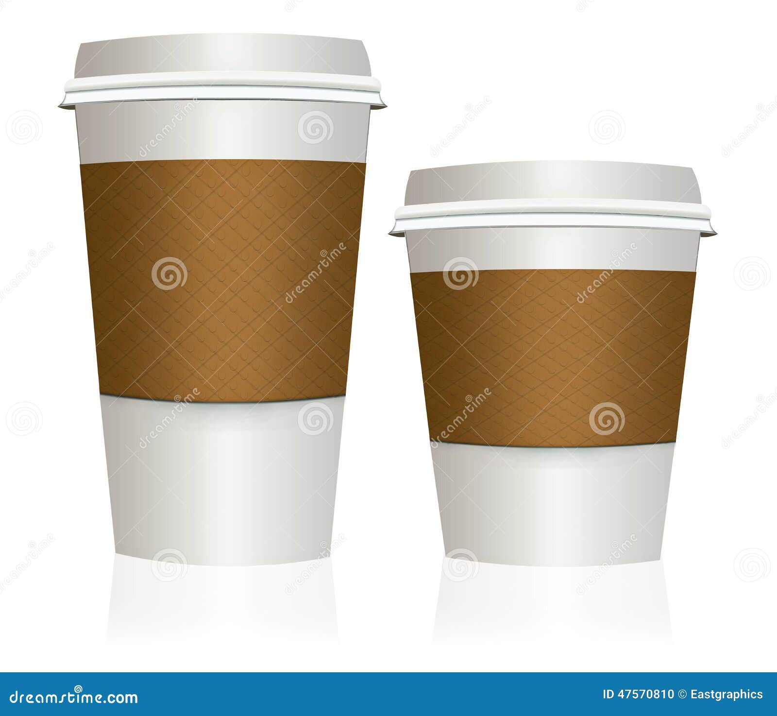 Take-out, To Go Coffee Cup Big and Small Stock Illustration ...