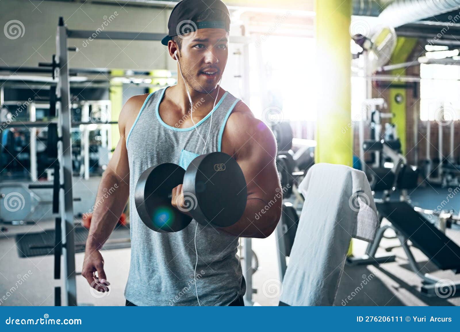 Take Pride in How Far Youve Come. a Man Doing Weight Training at the ...