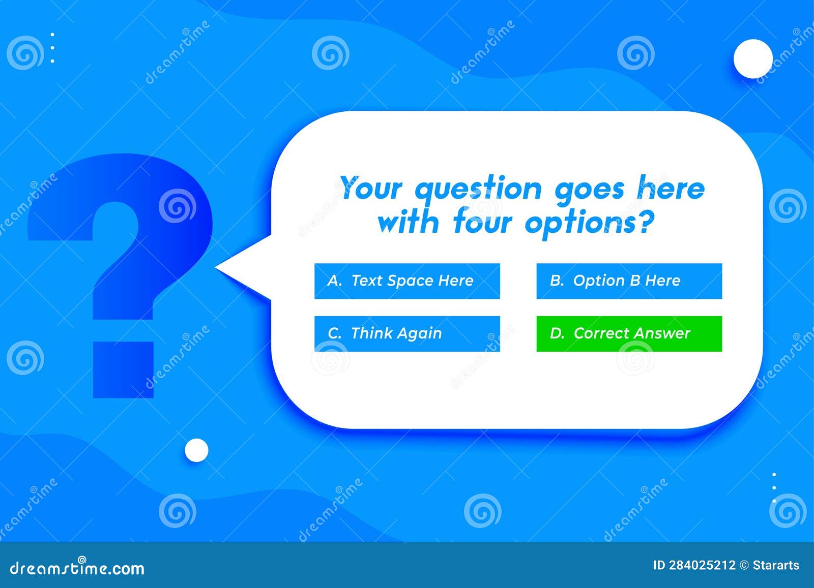 Take the Quiz Challenge with Multiple Option Banner for Lottery Game Stock Illustration ...