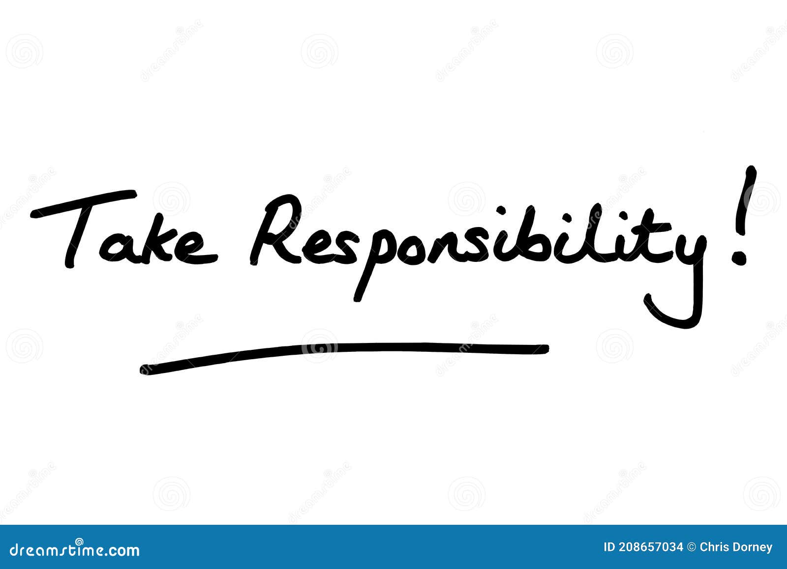 Take Responsibility stock illustration. Illustration of duties - 208657034