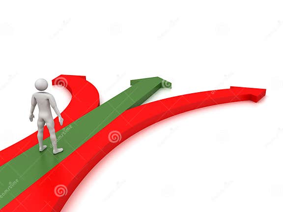 Take the right path stock illustration. Illustration of arrow - 31370136