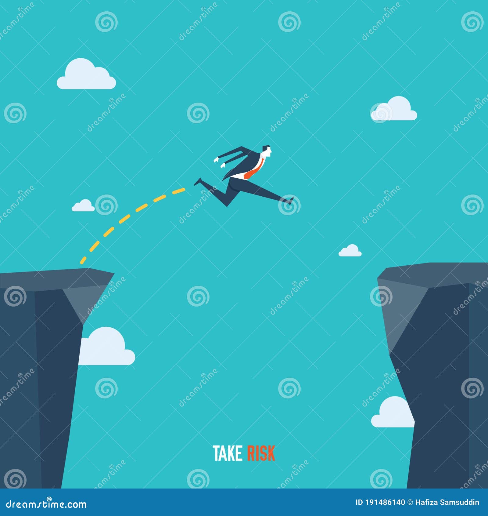 Take Risk Concept. Vector Illustration Decorative Design Stock Vector ...