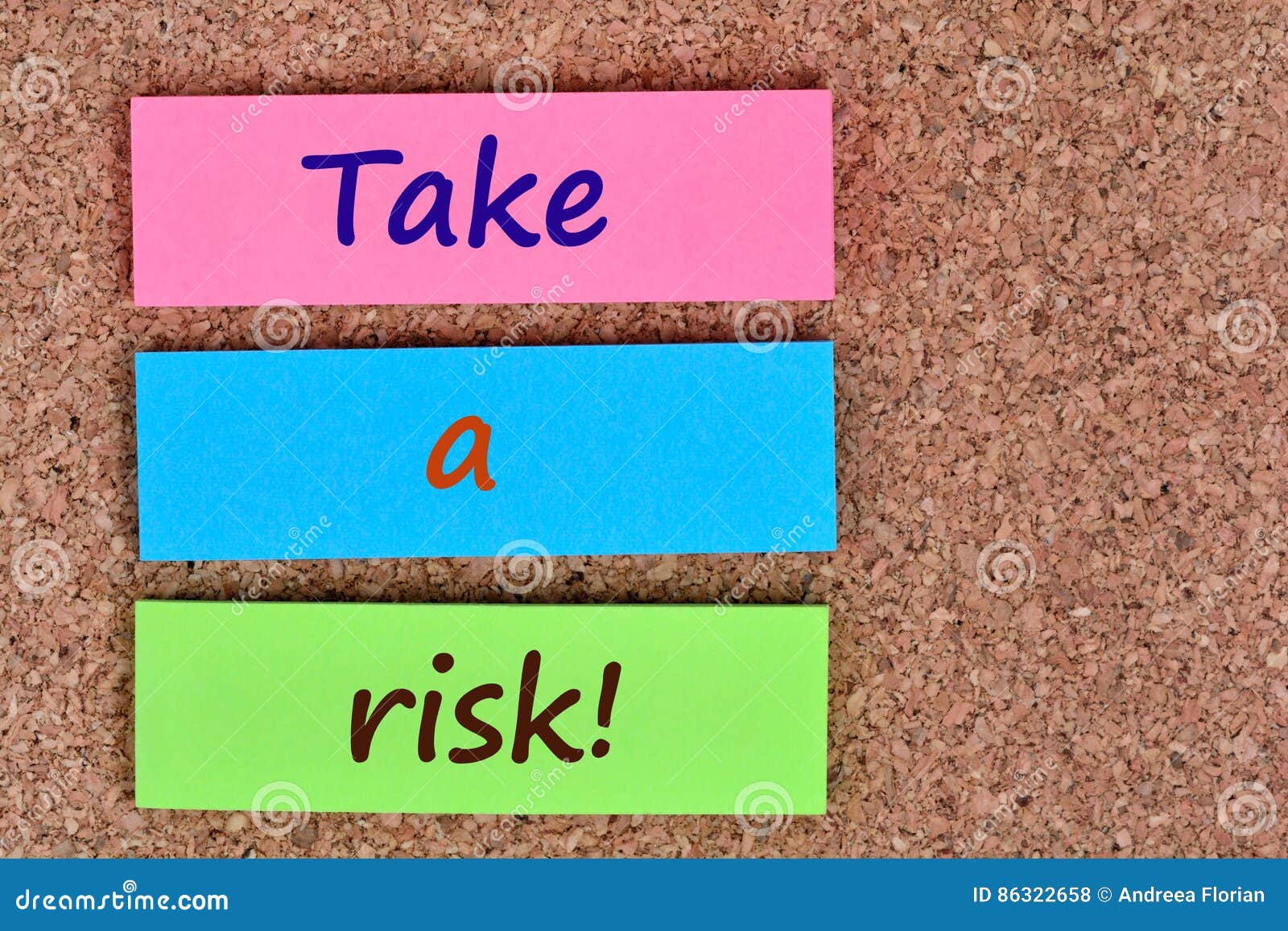 Take a risk words on notes stock photo. Image of risk - 86322658