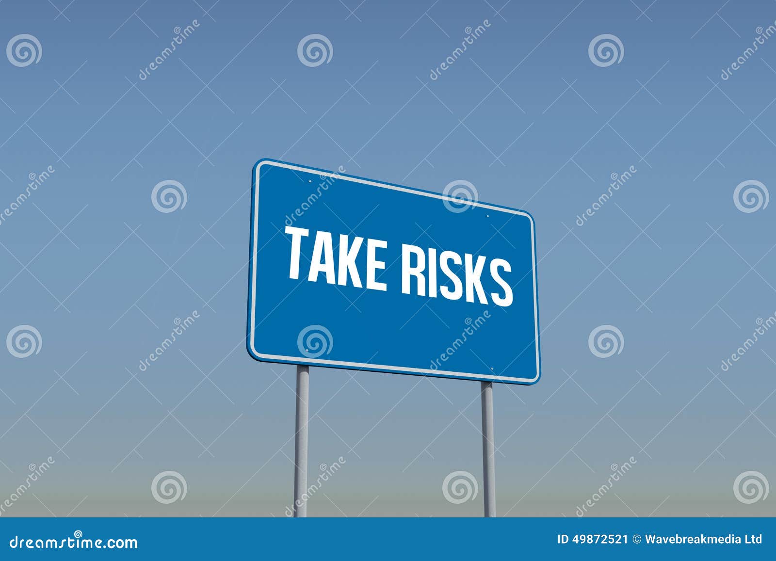 Take Risks Against Blue Sky Stock Illustration - Illustration of ...