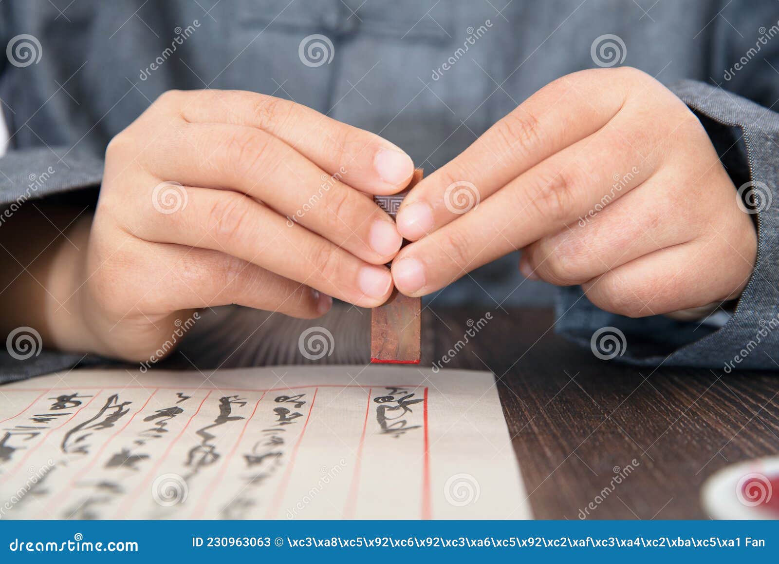 Take the Seal in Hand and Sign the Letter Stock Image - Image of famous ...