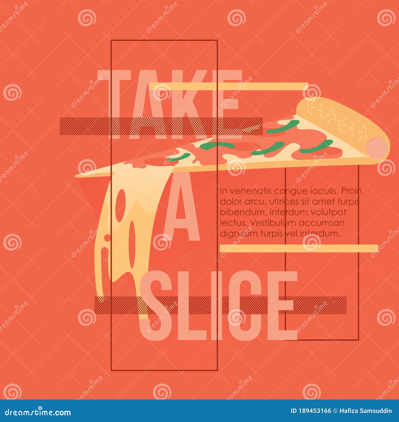 Take a Slice Quote. Vector Illustration Decorative Design Stock Vector ...