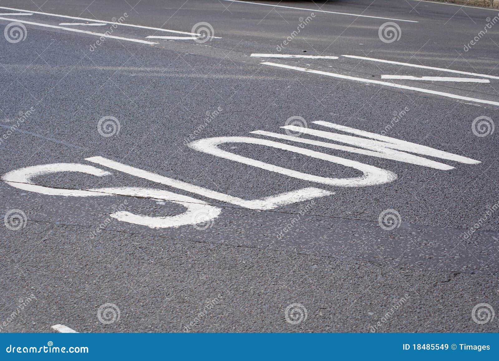 Take it slow stock image. Image of tarmac, words, markings - 18485549
