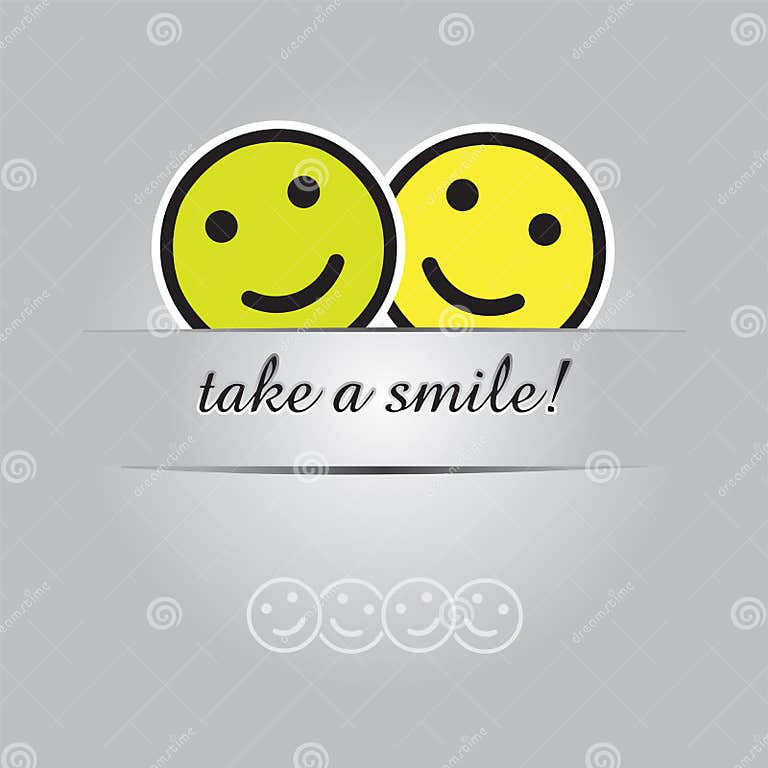 Take a Smile. Funny Greeting Card in Vector Format Stock Vector ...