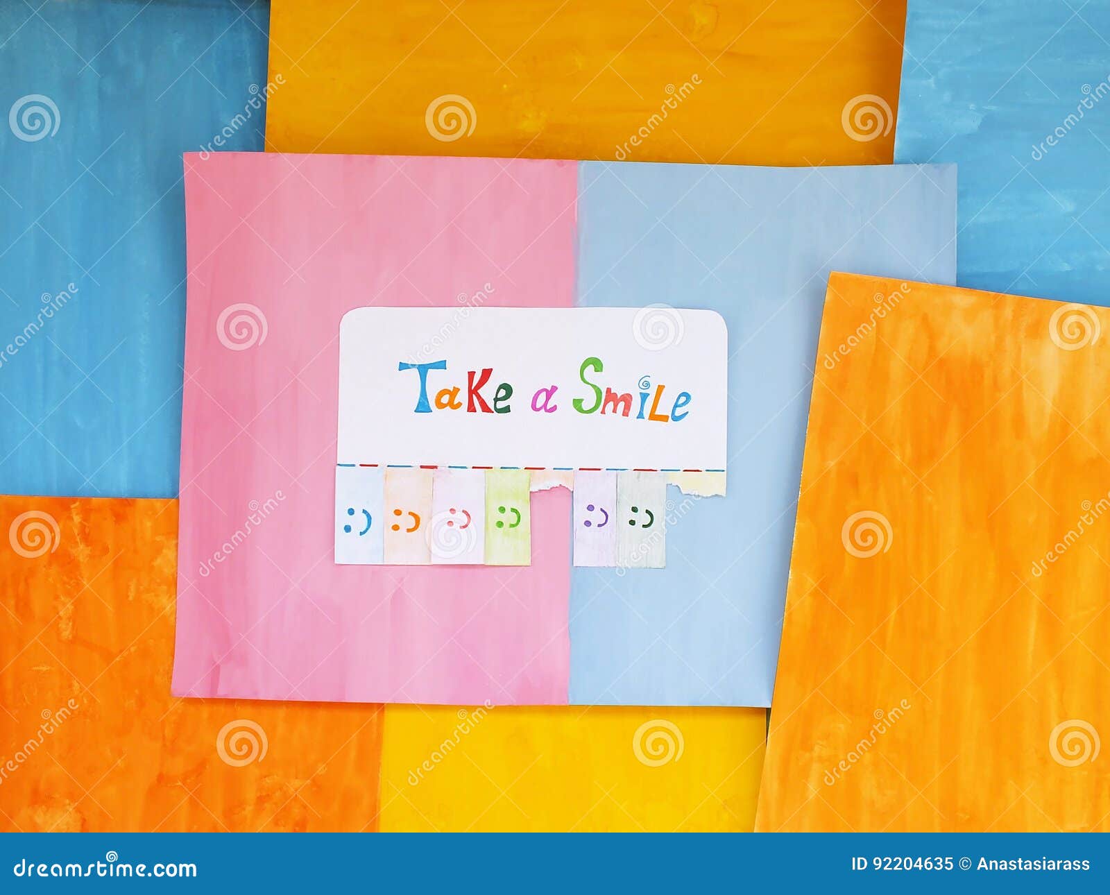 Take a Smile, Positive Thinking Concept Stock Image - Image of letters ...