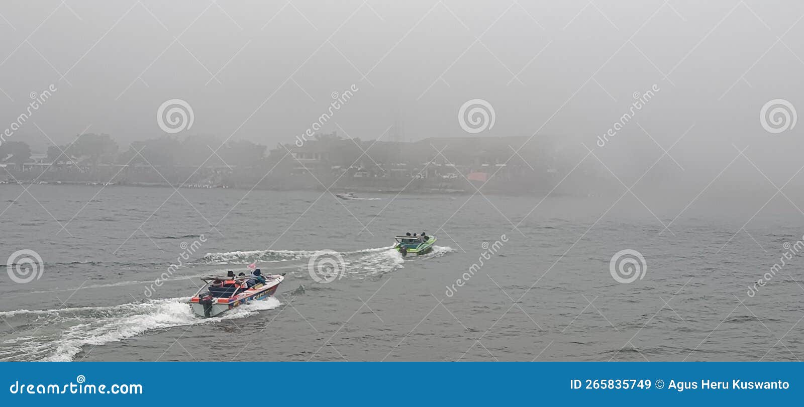 Take a Speed Boat at Sarangan Lake Editorial Stock Image - Image of ...