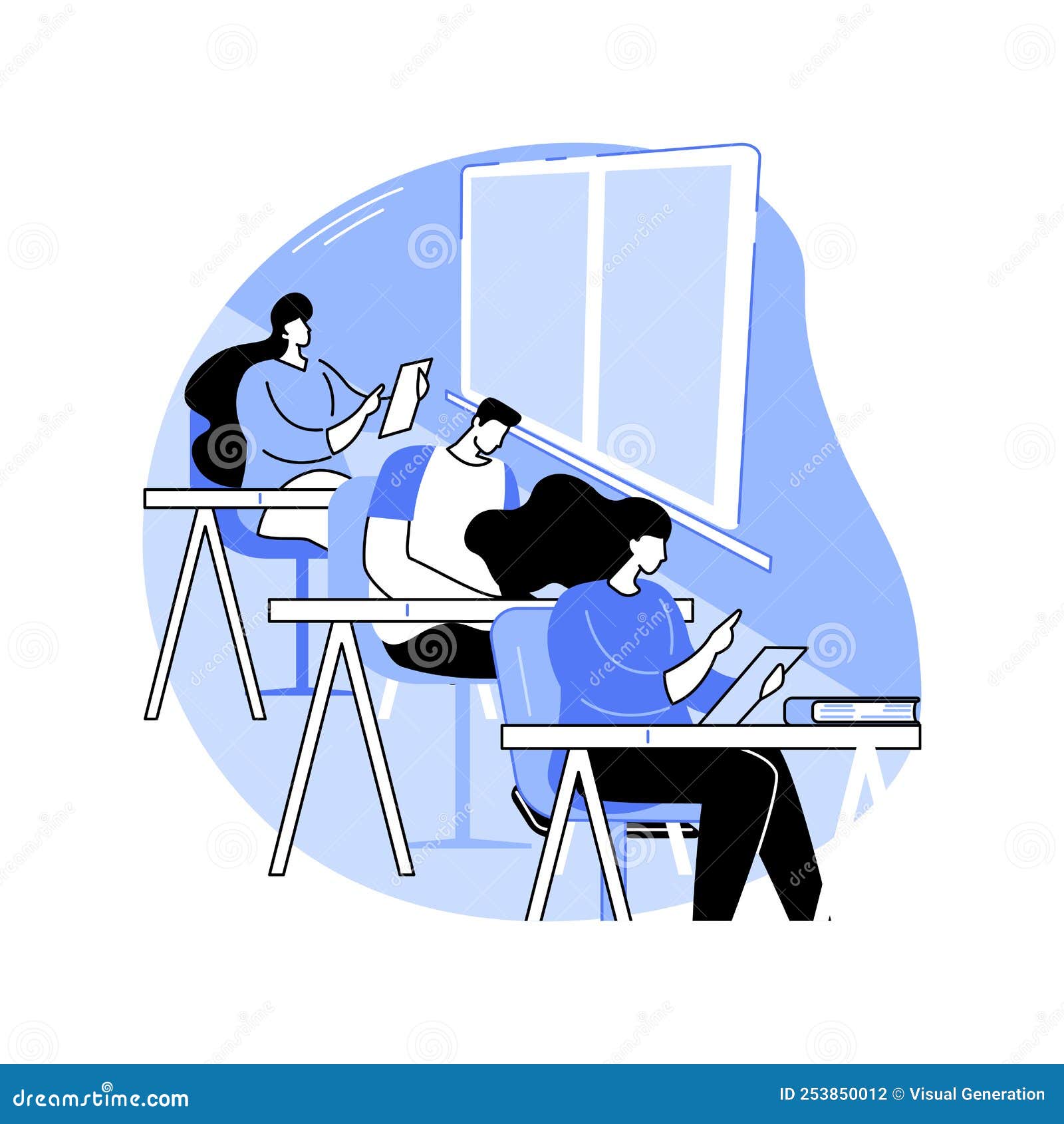 Take Standardized Test Isolated Cartoon Vector Illustrations. Stock ...