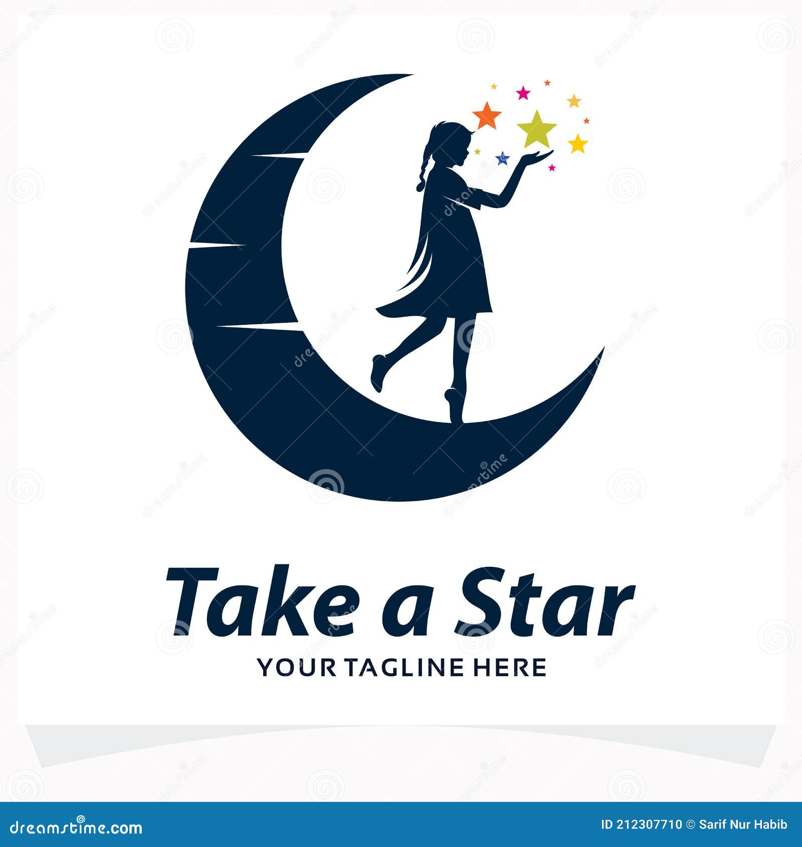 Take a Star Logo Design Template Stock Vector - Illustration of logo ...