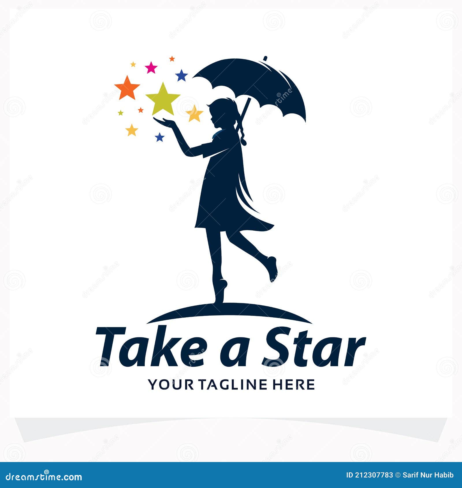 Take a Star Logo Design Template Stock Vector - Illustration of idea ...