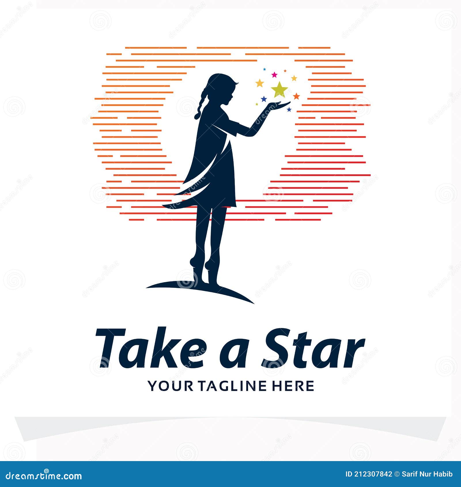 Take a Star Logo Design Template Stock Vector - Illustration of academy ...
