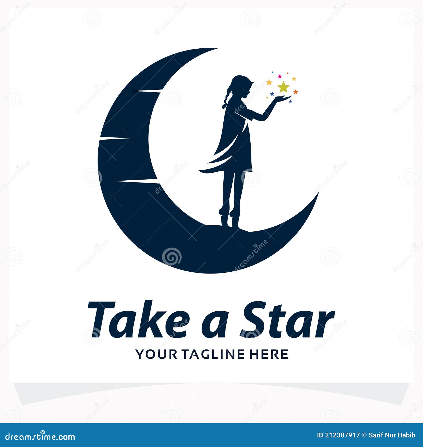 Take a Star Logo Design Template Stock Vector - Illustration of design ...