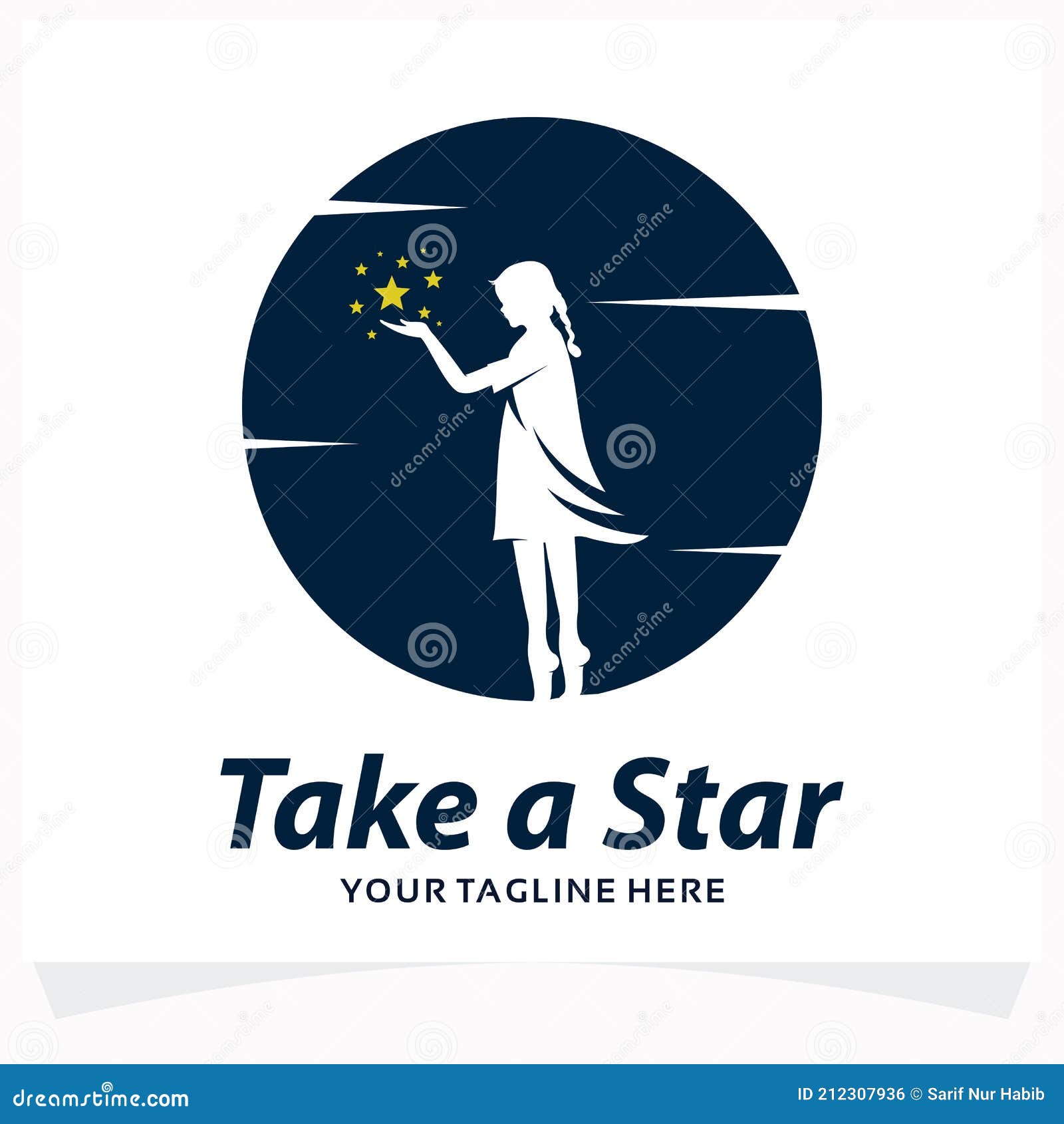 Take a Star Logo Design Template Stock Vector - Illustration of ...