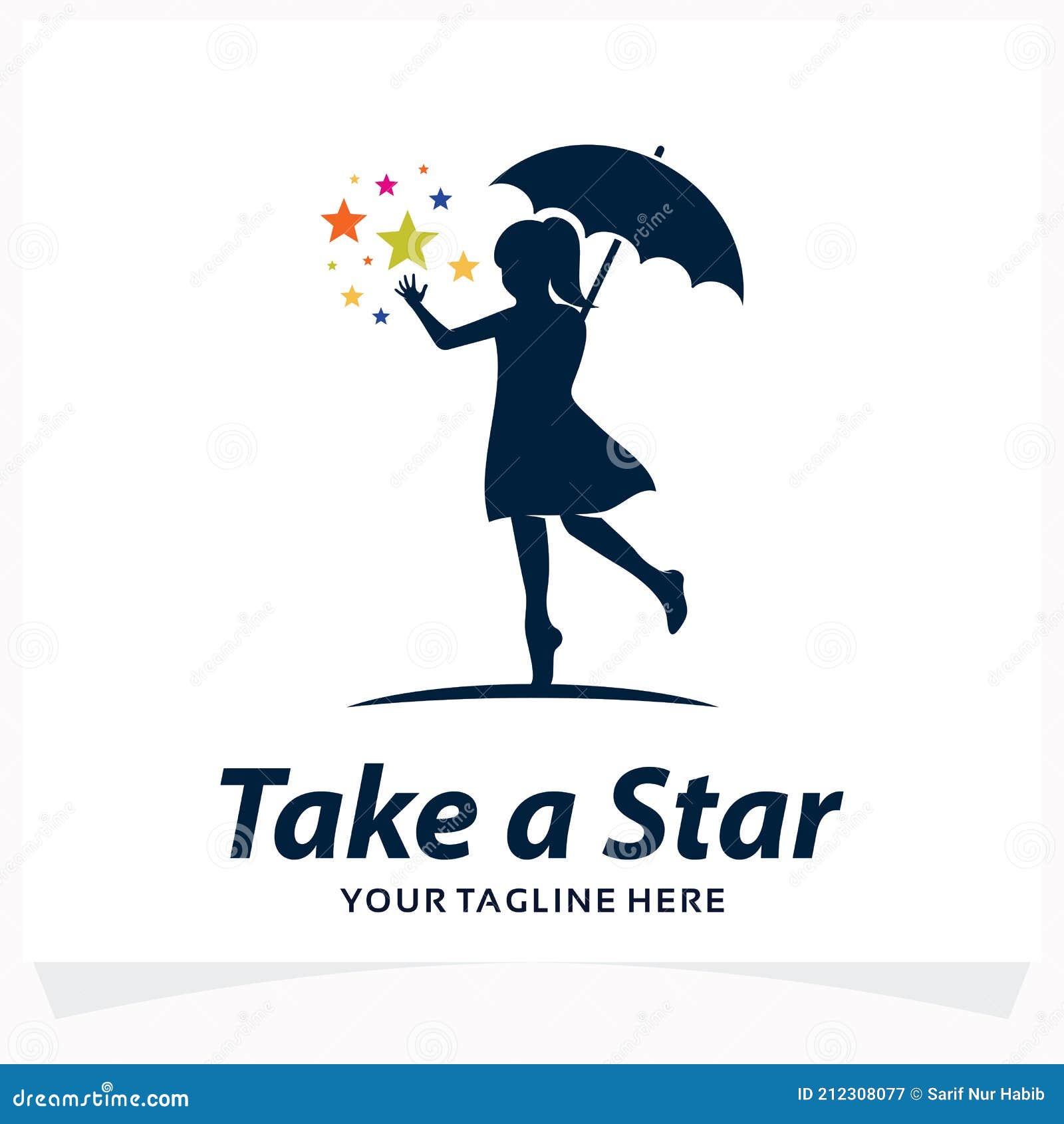 Take a Star Logo Design Template Stock Vector - Illustration of goal ...