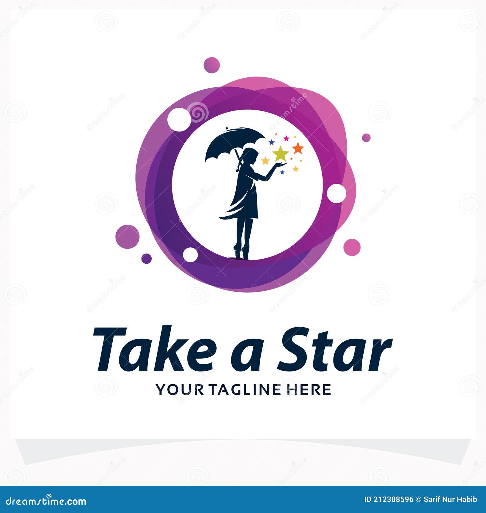 Take a Star Logo Design Template Stock Vector - Illustration of kids ...