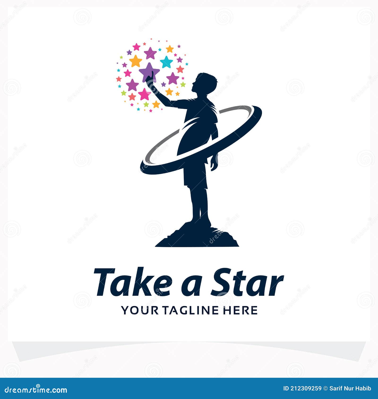 Take a Star Logo Design Template Stock Vector - Illustration of ...
