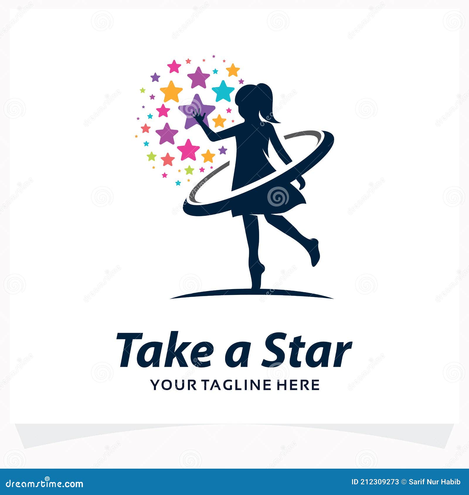 Take a Star Logo Design Template Stock Vector - Illustration of modern ...