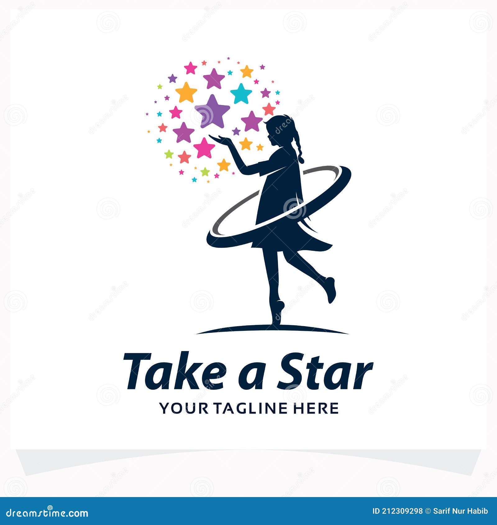Take a Star Logo Design Template Stock Vector - Illustration of ...