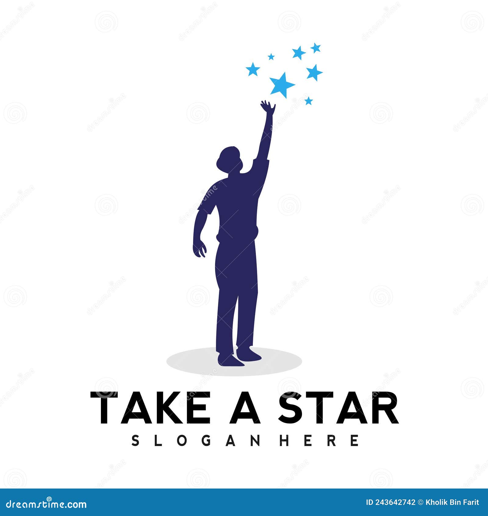 Take a Star Logo Vector Design Template Stock Vector - Illustration of ...