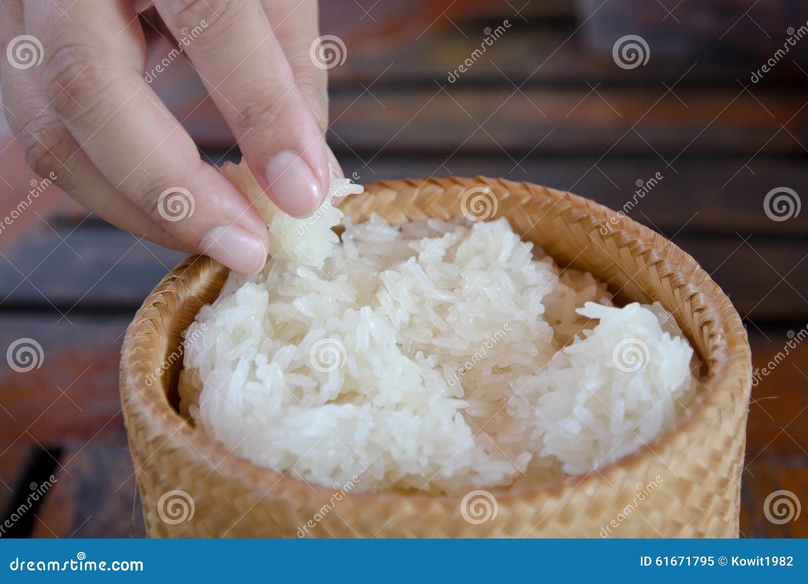 Take sticky rice stock image. Image of isolated, cooking - 61671795
