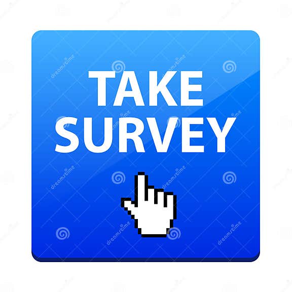 Take survey button stock vector. Illustration of design - 220659340