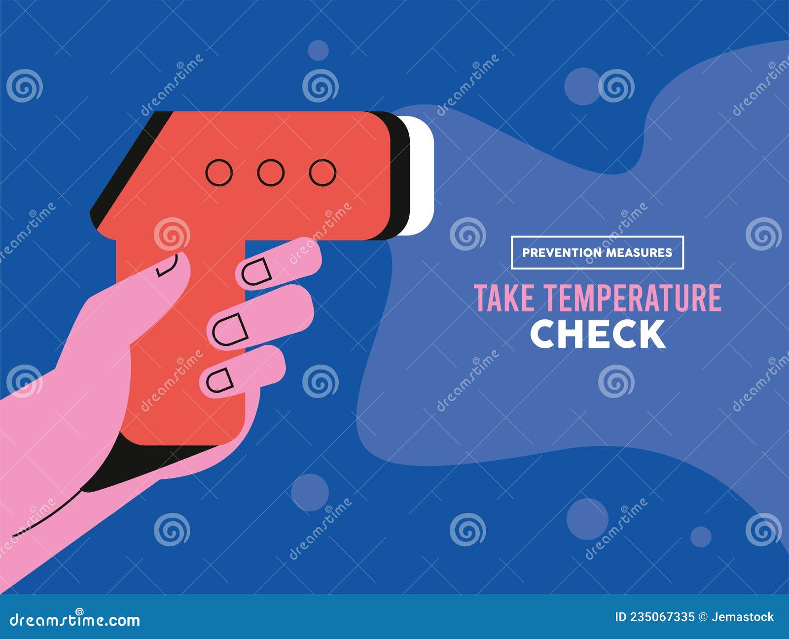 Take Temperature Check Rule Stock Illustration - Illustration of corona ...